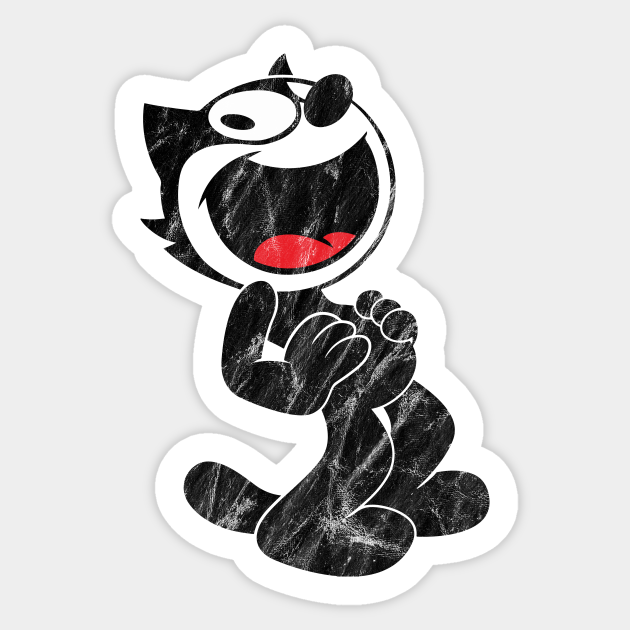 Laughing Felix The Cat Retro Laughing Felix The Cat Vintage Sticker Teepublic